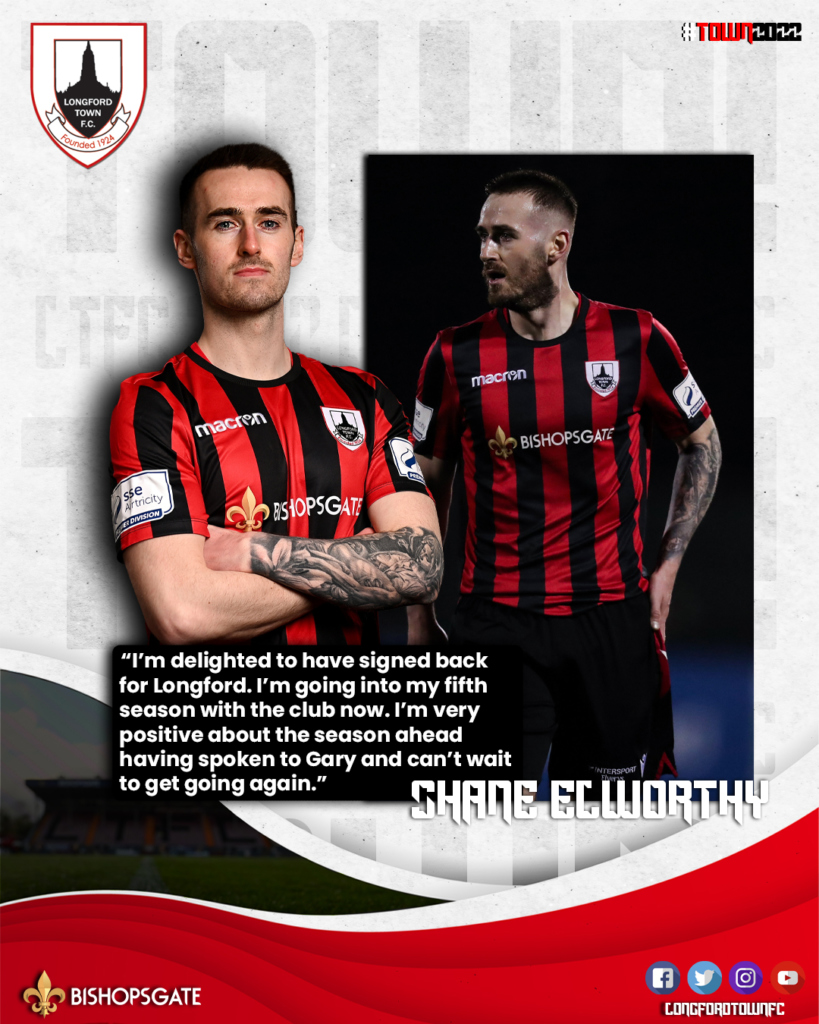 Shane Elworthy signs for 2022! – Longford Town FC