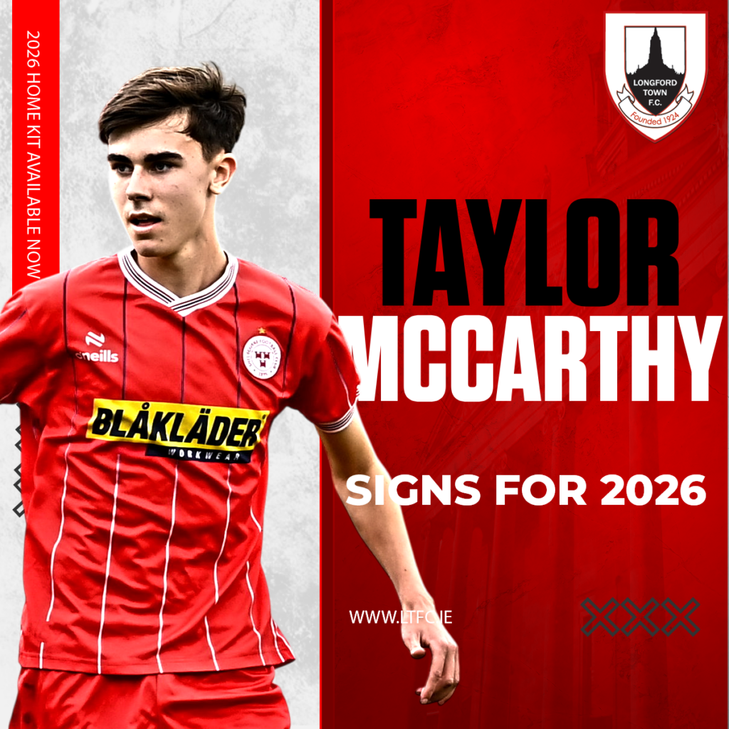 Taylor McCarthy signs on loan for 2026! – Longford Town FC